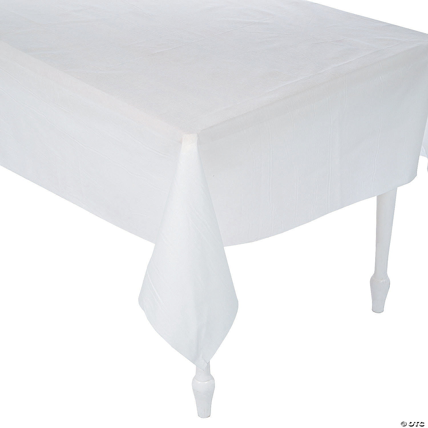 54" x 108" White Paper Linen Rectangle Tablecloth