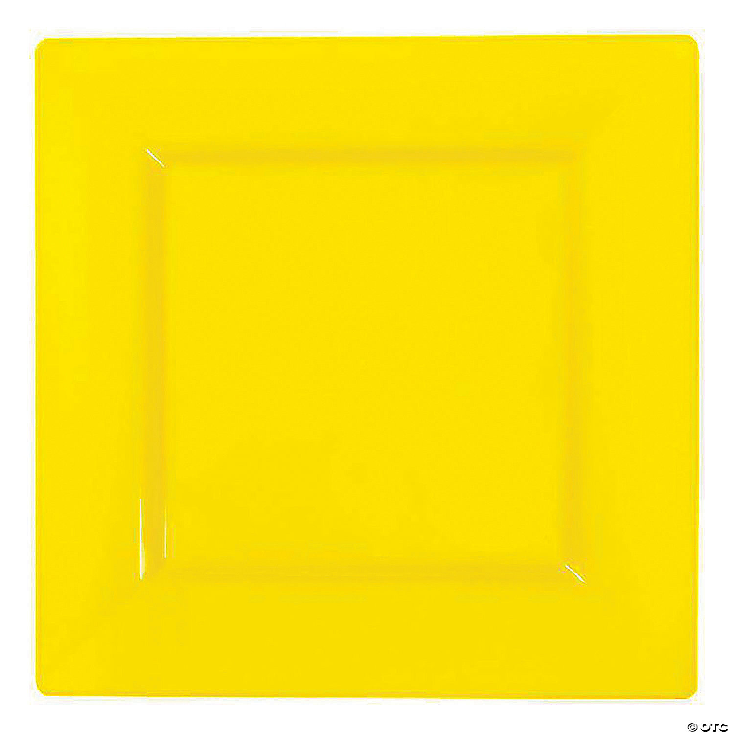 6.5" Yellow Square Plastic Cake Plates (80 Plates) | Oriental Trading