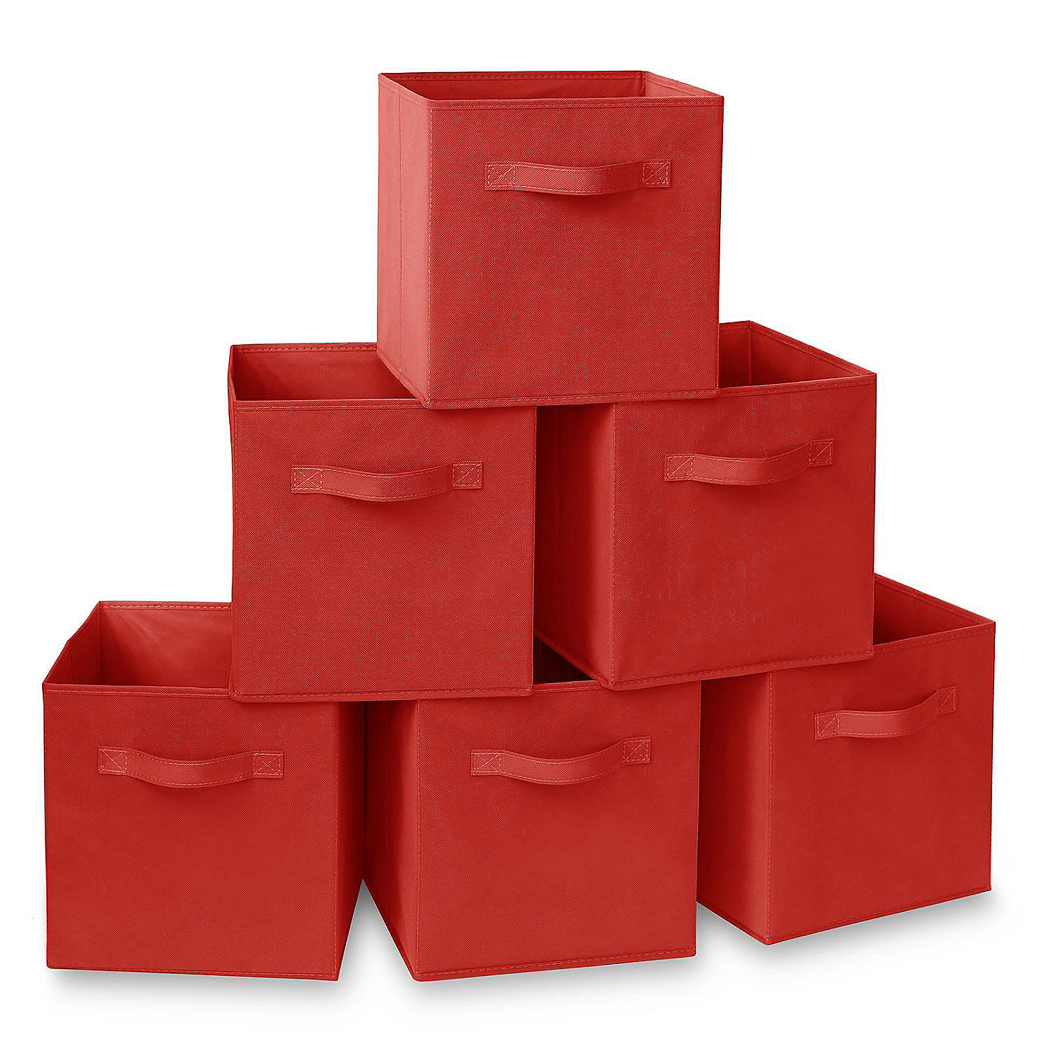 6 Collapsible Foldable Fabric Cubby Cube Storage Bins Baskets For Shelves