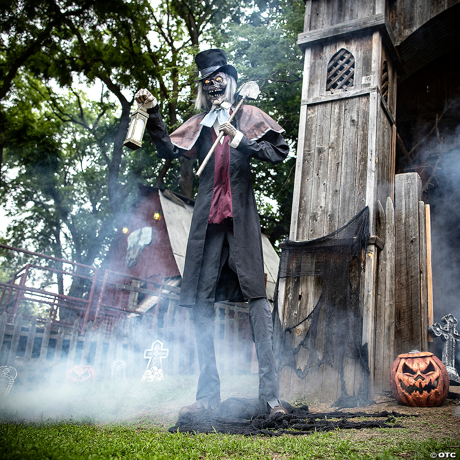 8 Ft. 5" Animated Towering Graveyard Host Halloween Decoration ...