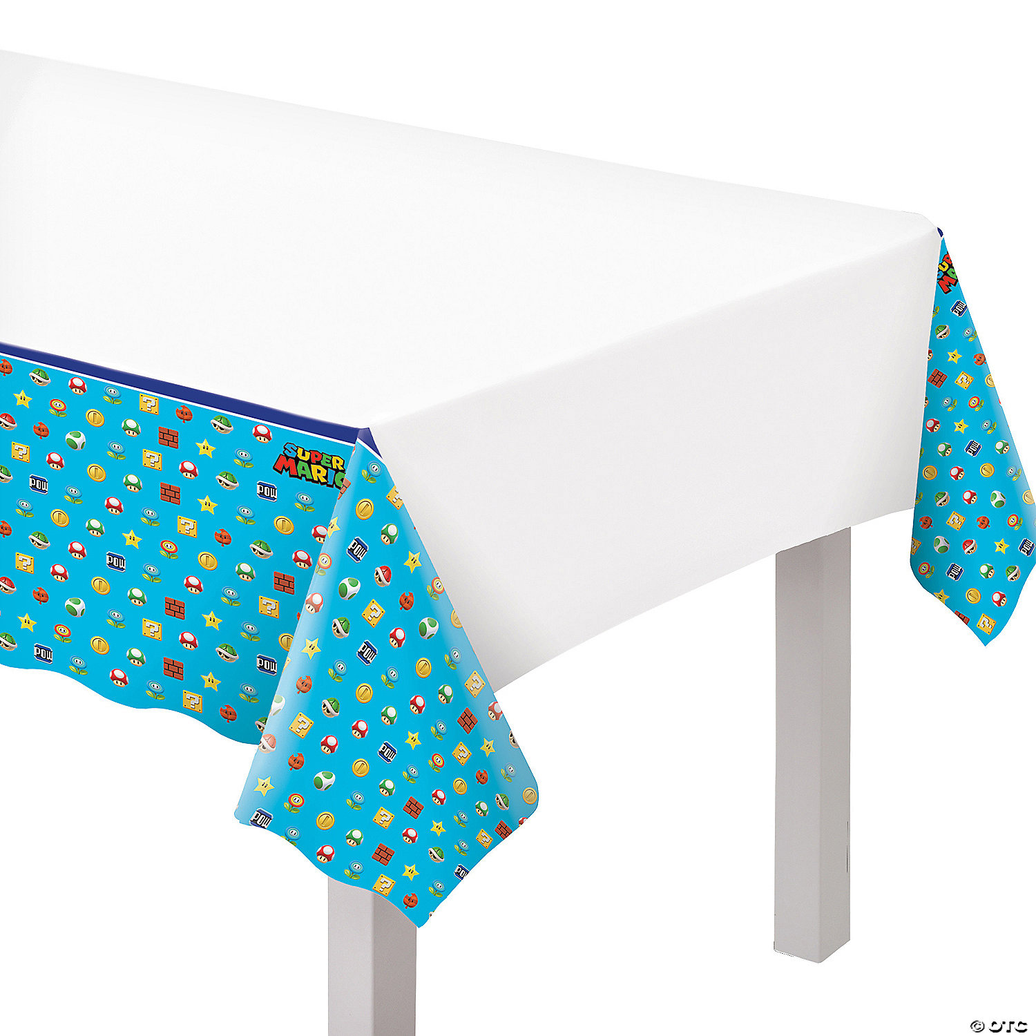 8 Ft. Super Mario™ Rectangle Disposable Plastic Tablecloth - Discontinued
