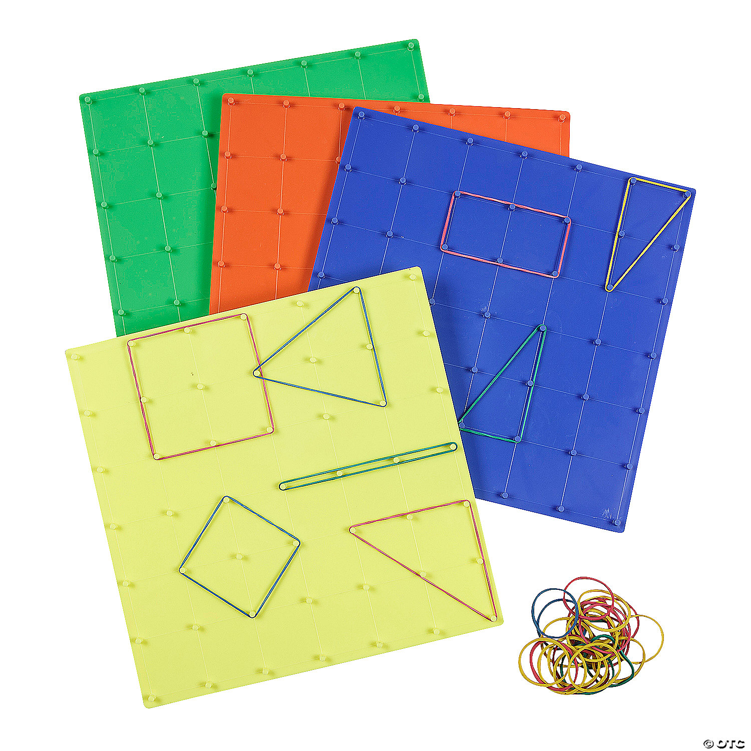 8" x 8" Geoboard Multicolor Plastic Math Manipulatives – 12 Pc ...