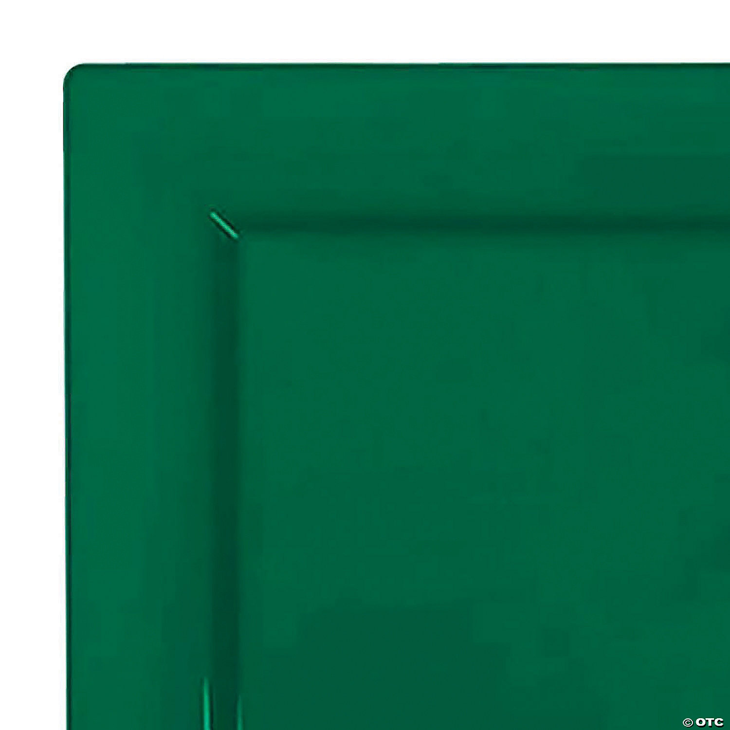 9.5" Hunter Green Square Plastic Dinner Plates (40 Plates) | Oriental ...