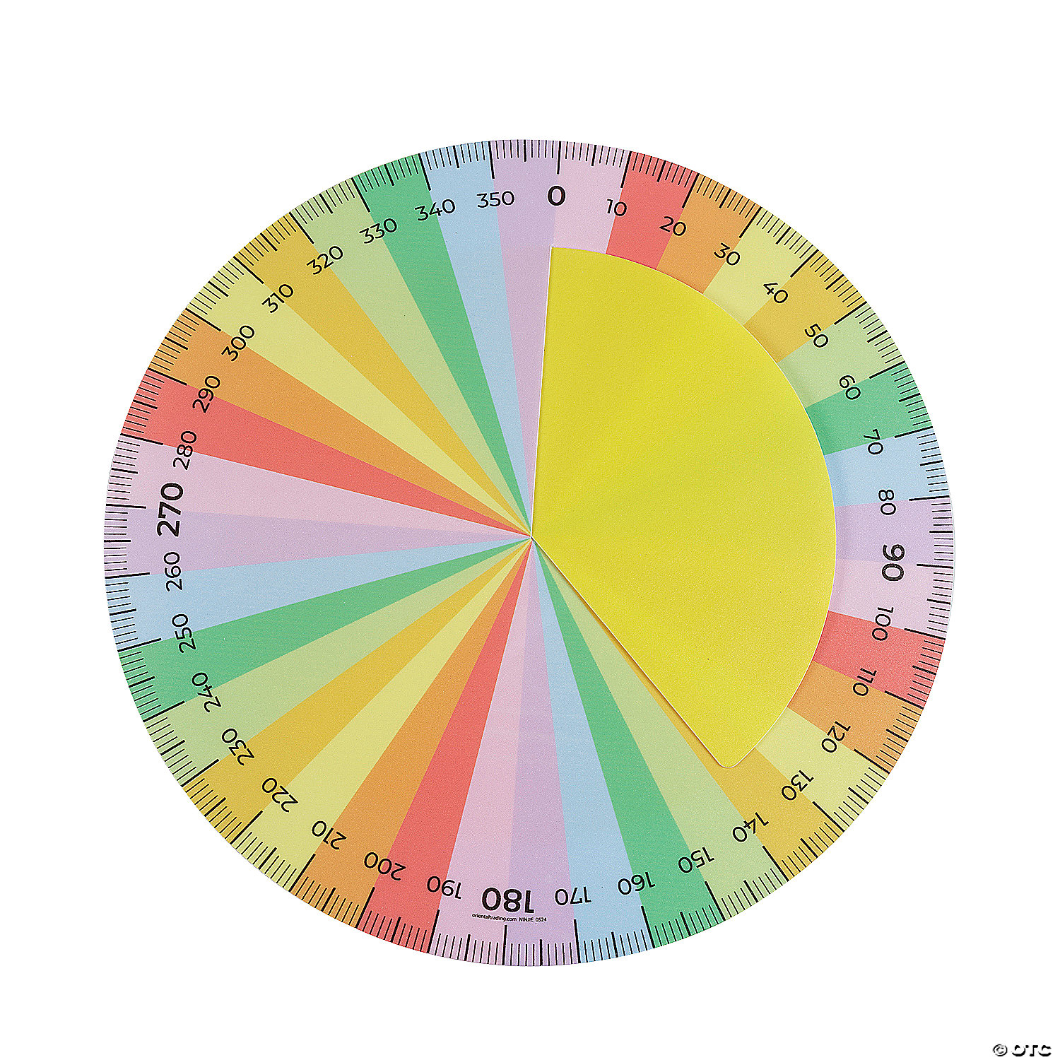 9" diam. Bright Colors 360-Degree Angles Learning Wheels | Fun Express