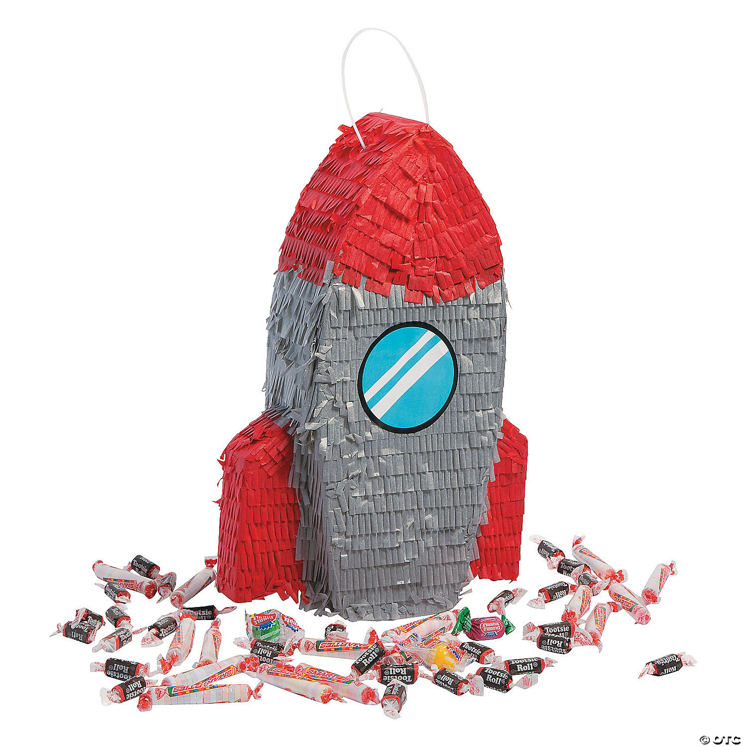 9" x 14" Outer Space Rocket-Shaped Papier-Mâché Piñata Decoration ...