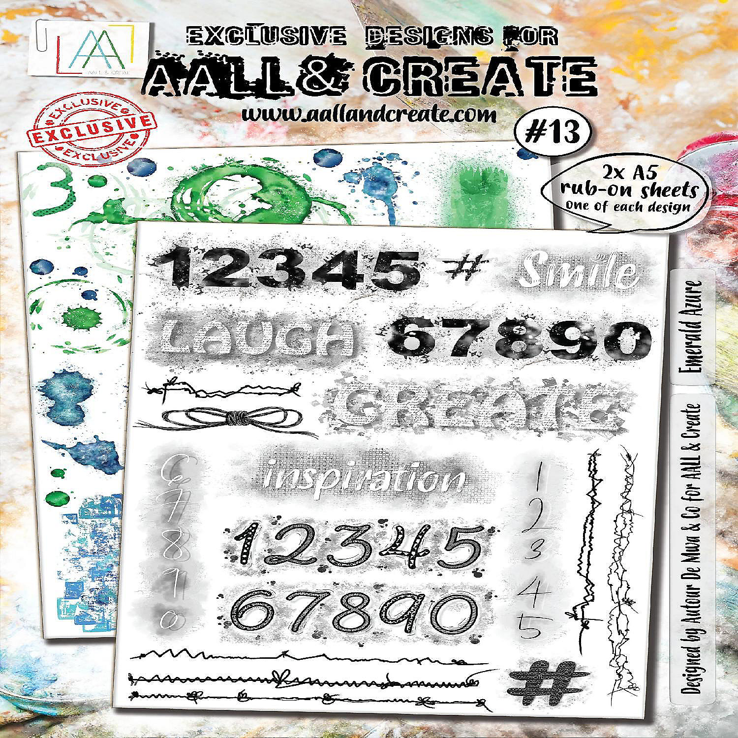 AALL And Create A5 Rub-Ons-Emerald Azure | Oriental Trading