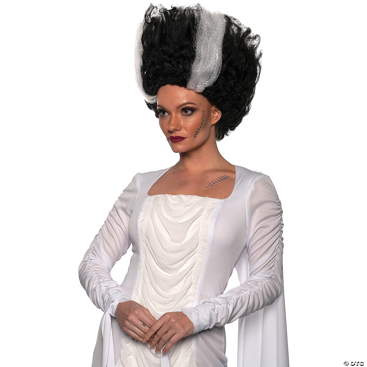 Adults Black with White Stripes Tall Wig | Oriental Trading