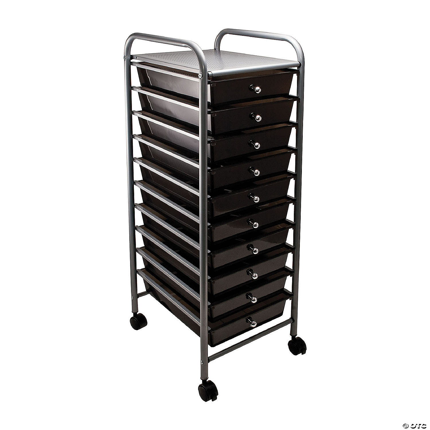 Advantus 10-Drawer Rolling Cart, Smoke | Oriental Trading