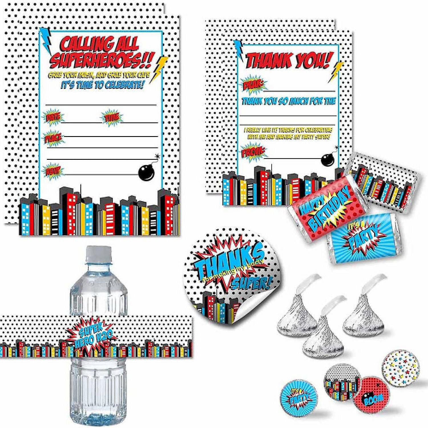 AmandaCreation Superhero Boy Birthday Bundle 321pc. | Oriental Trading