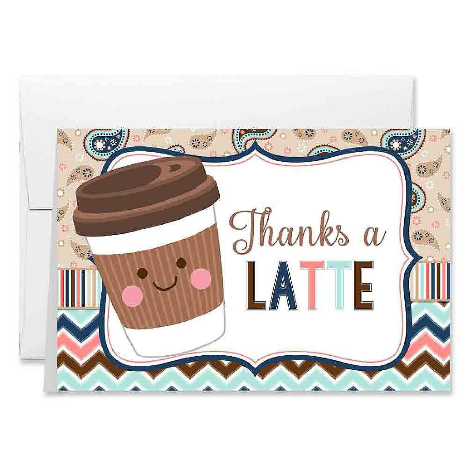 AmandaCreation Thanks A Latte Greeting Card 2pc. | Oriental Trading