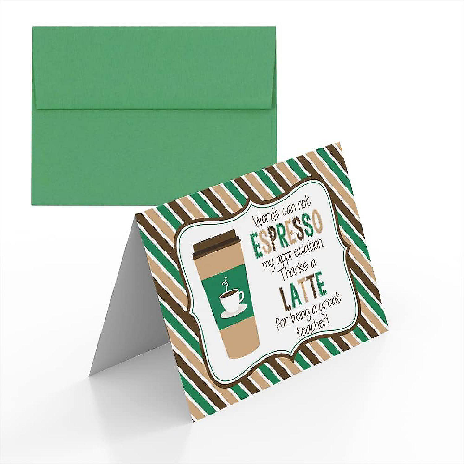 AmandaCreation Thanks A Latte Greeting Card 2pc. | Oriental Trading