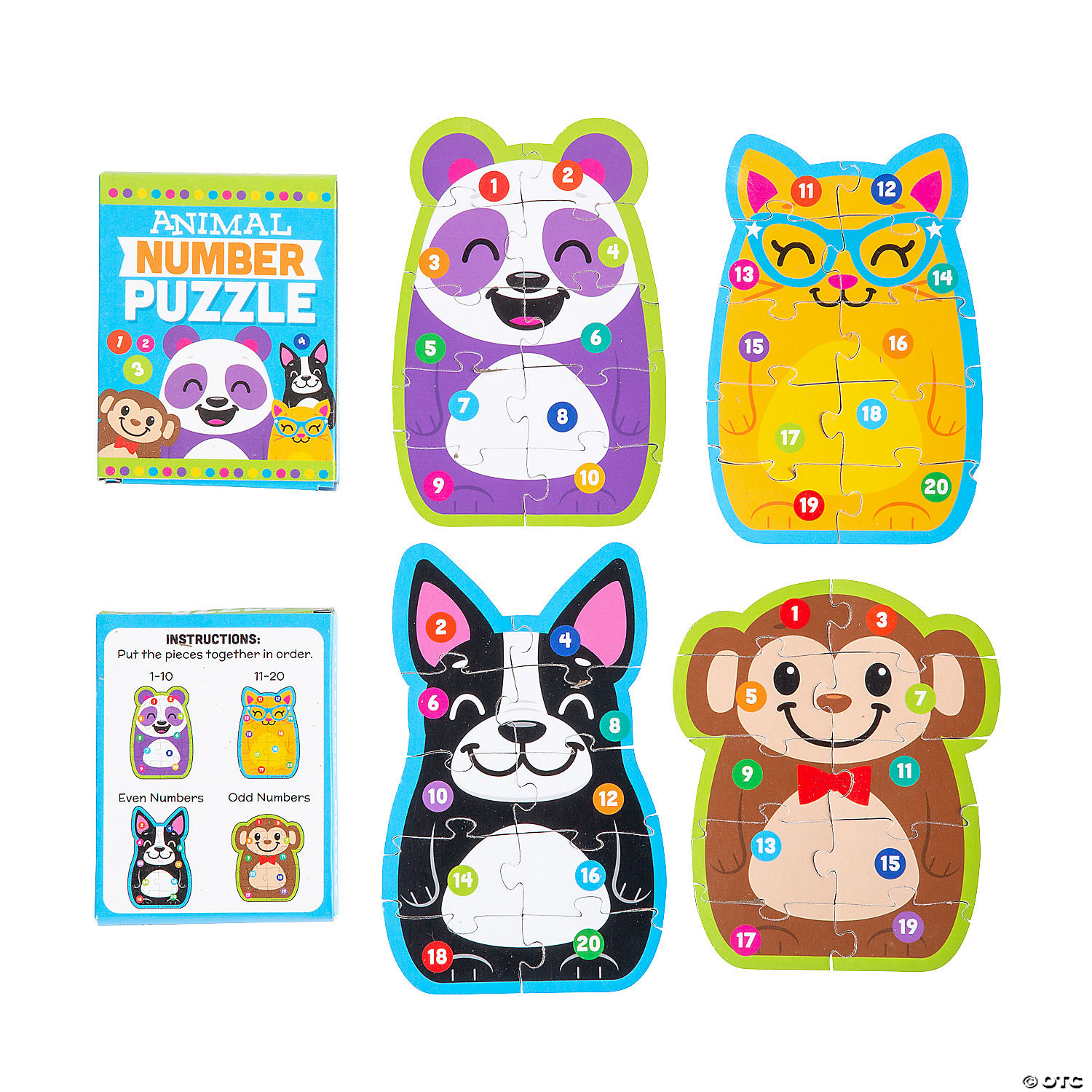 Animal Number Puzzles – 12 Puzzles - Discontinued
