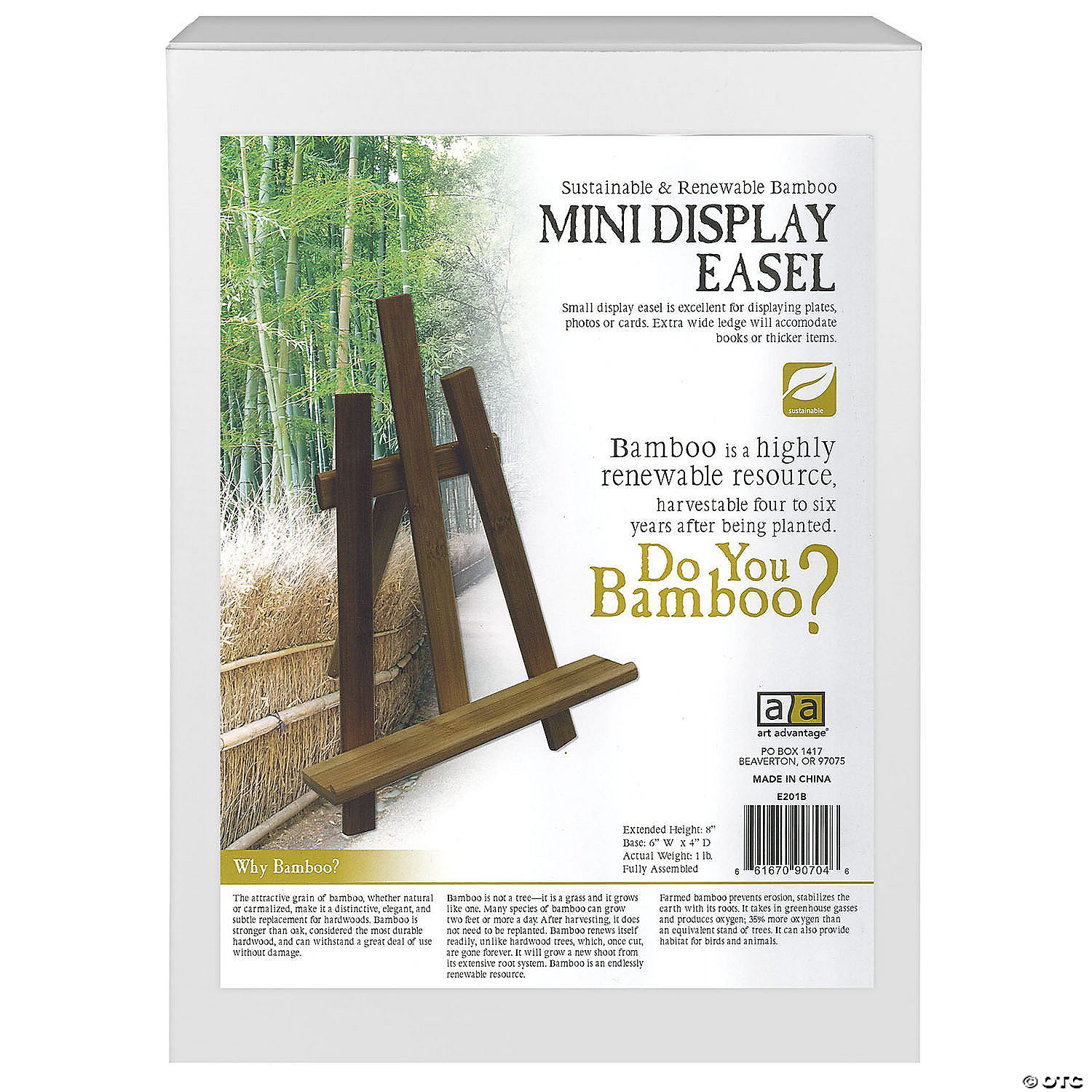 Art Advantage Easel Mini Display Bamboo