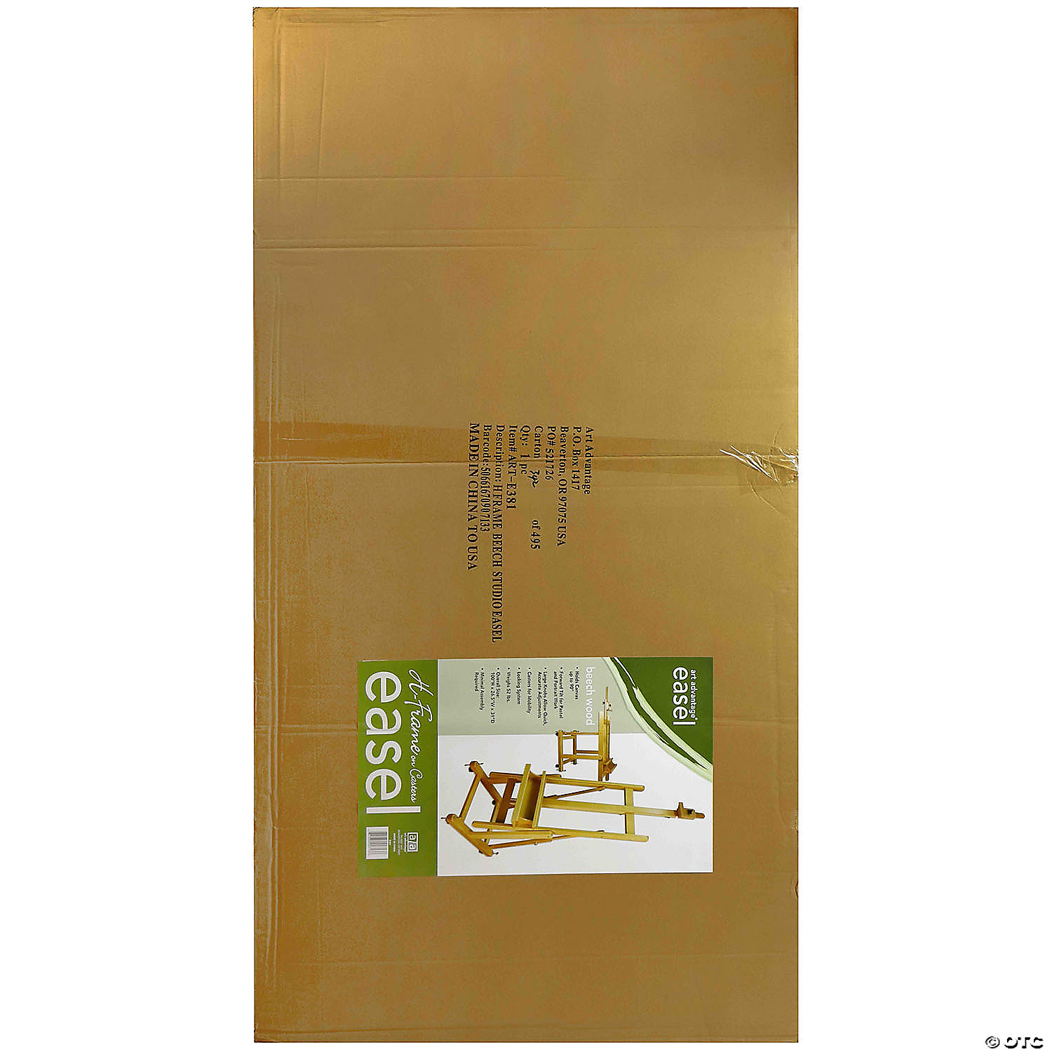 Art Advantage Easel Studio H Frame Beechwood on Casters