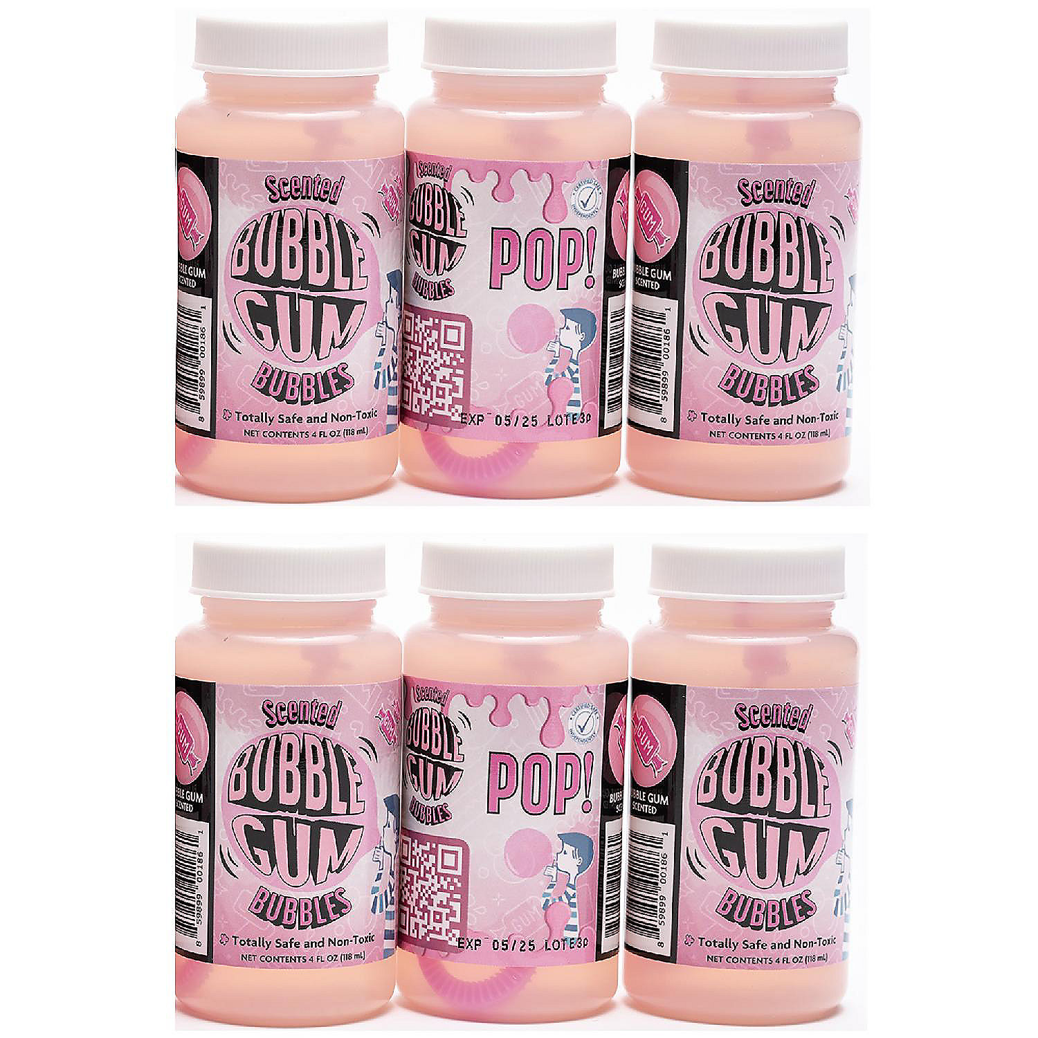 Atomic Bubbles: Bubble Love Bubblegum Scented Bubbles - 6 Pack - 4Oz ...