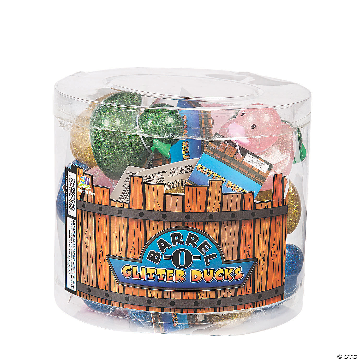 Barrel-O’-Glitter Rubber Ducks
