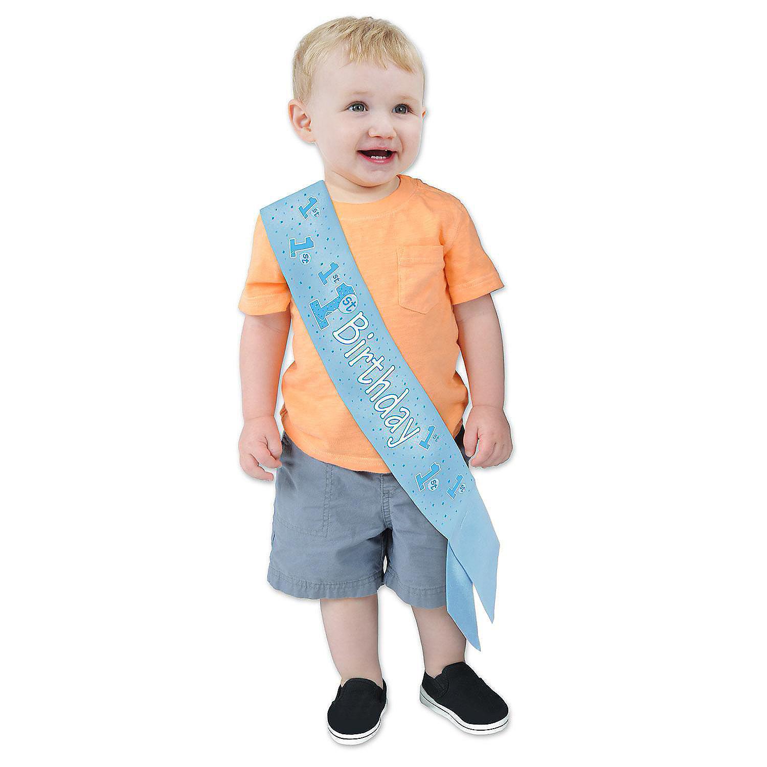 Beistle - "1st" Birthday Satin Sash - Blue - 6 Pack | Oriental Trading