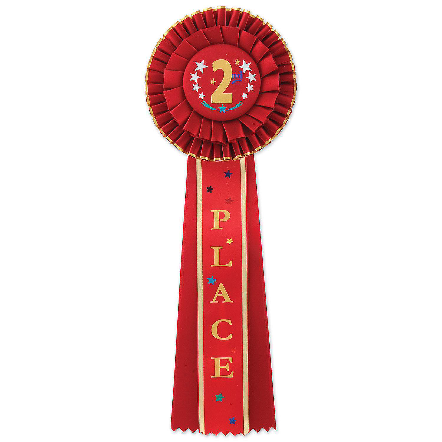 Beistle - "2nd" Place Deluxe Rosette - 3 Pack | Oriental Trading