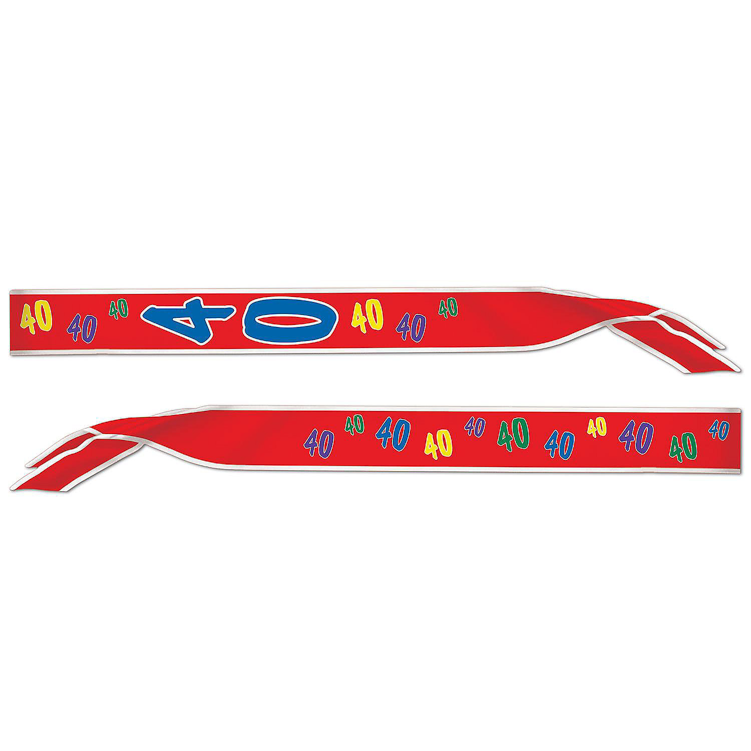 Beistle - "40" Satin Sash - 6 Pack | Oriental Trading