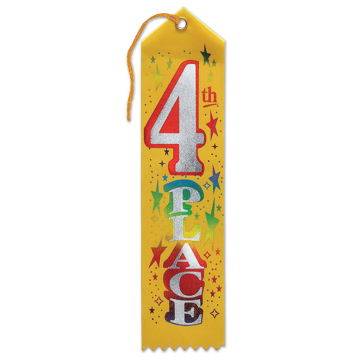 Beistle - "4th" Place Award Ribbon - 6 Pack | Oriental Trading