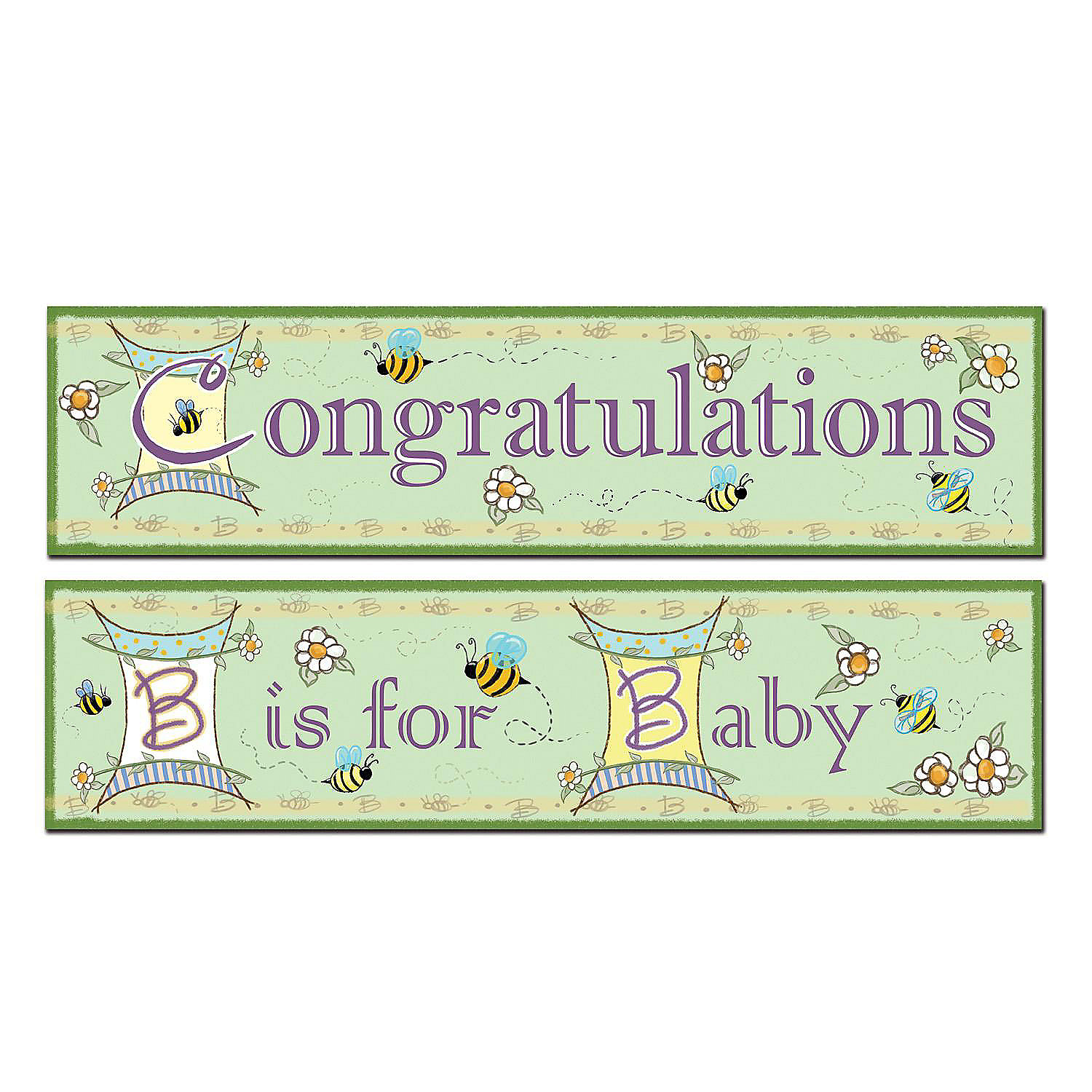 Beistle - B Is For Baby Banners - 12 Pack | Oriental Trading