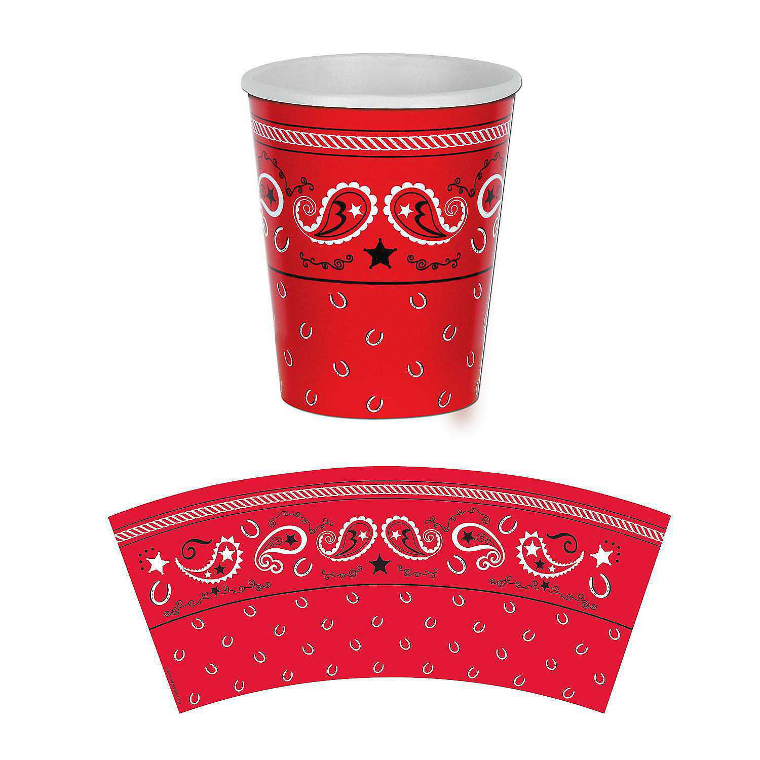 Beistle - Bandana Beverage Cups - 12 Pack | Oriental Trading