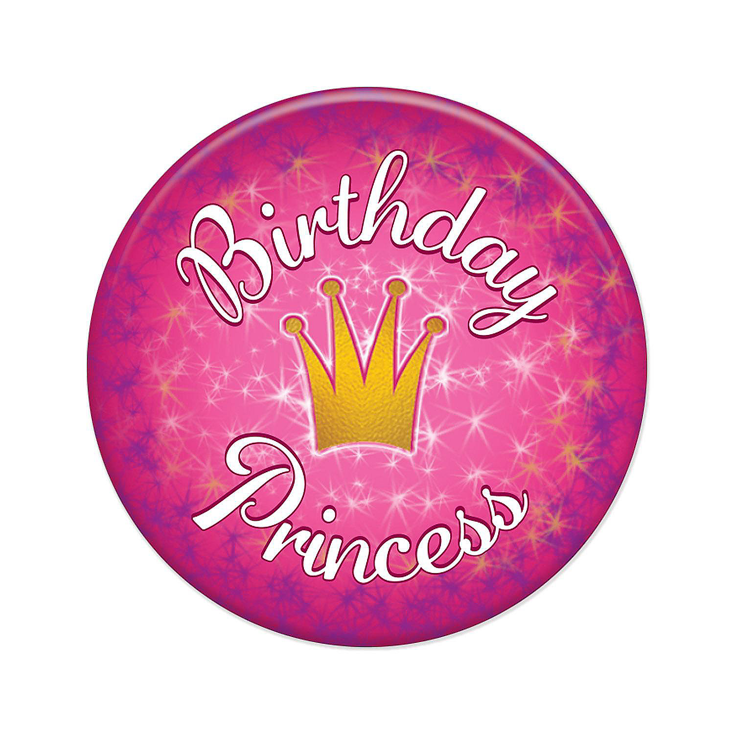 Beistle - Birthday Princess Button - 6 Pack | Oriental Trading