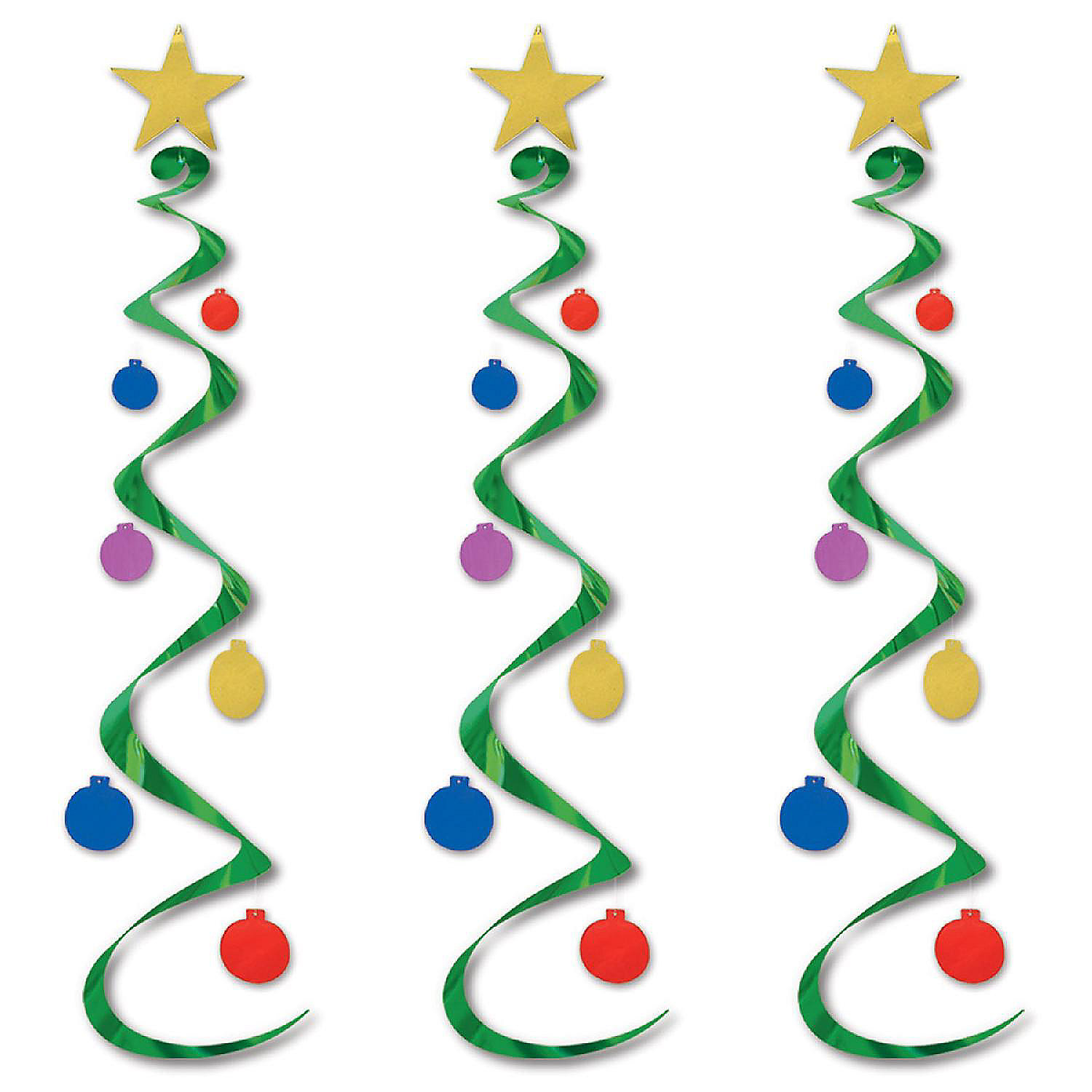 Beistle - Christmas Tree Whirls - 6 Pack