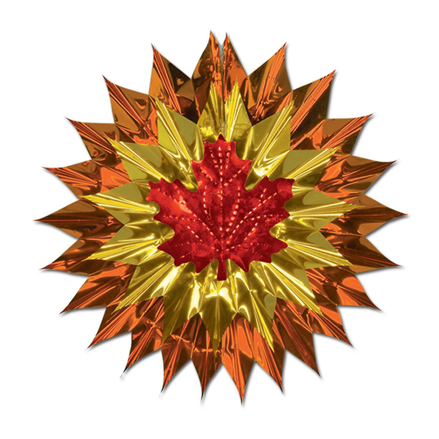 Beistle - Fall Leaf Fan-Burst - 12 Pack | Oriental Trading