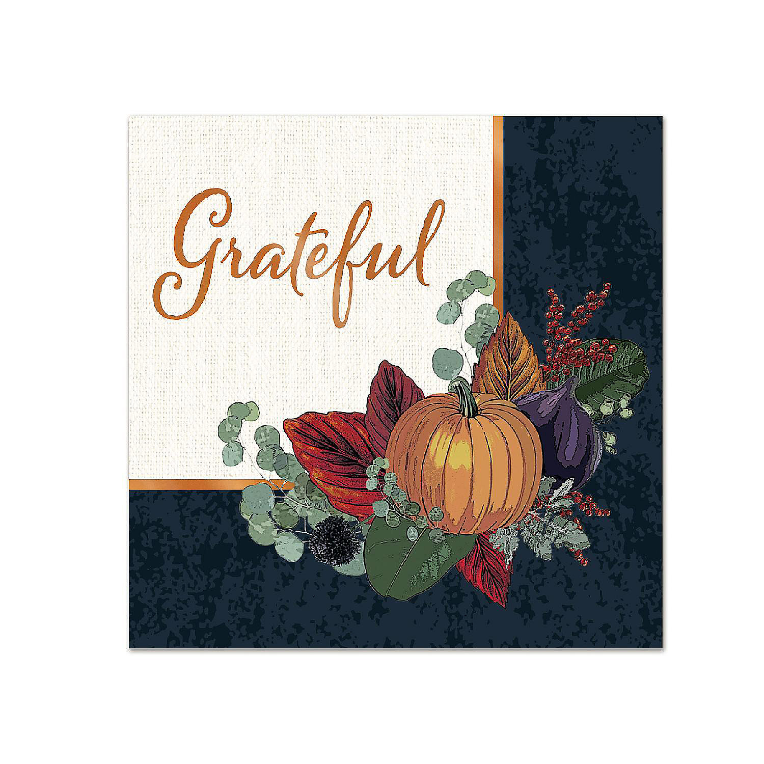 Beistle - Fall Thanksgiving Beverage Napkins - 12 Pack | Oriental Trading