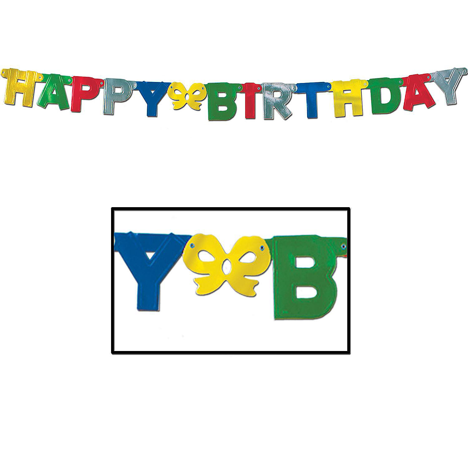 Beistle - Foil Happy Birthday Streamer - 4Â¼" x 5' - 12 Pack | Oriental ...