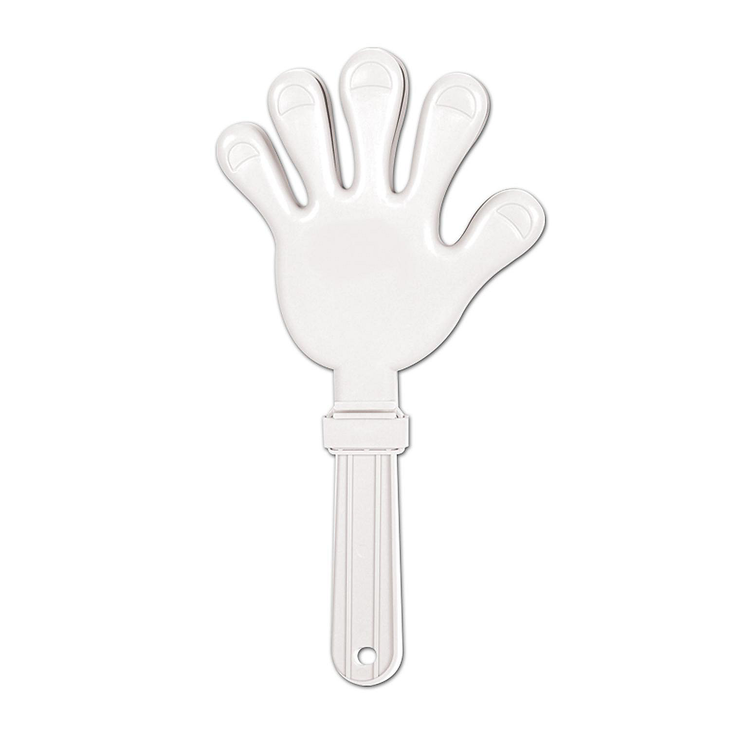 Beistle - Giant Hand Clapper - White - 12 Pack | Oriental Trading