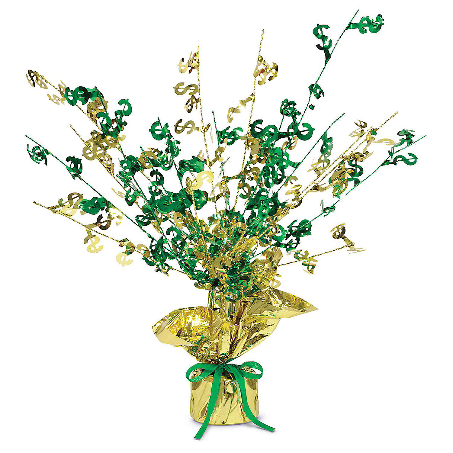 Beistle - "$" Gleam 'N Burst Centerpiece - 12 Pack | Oriental Trading