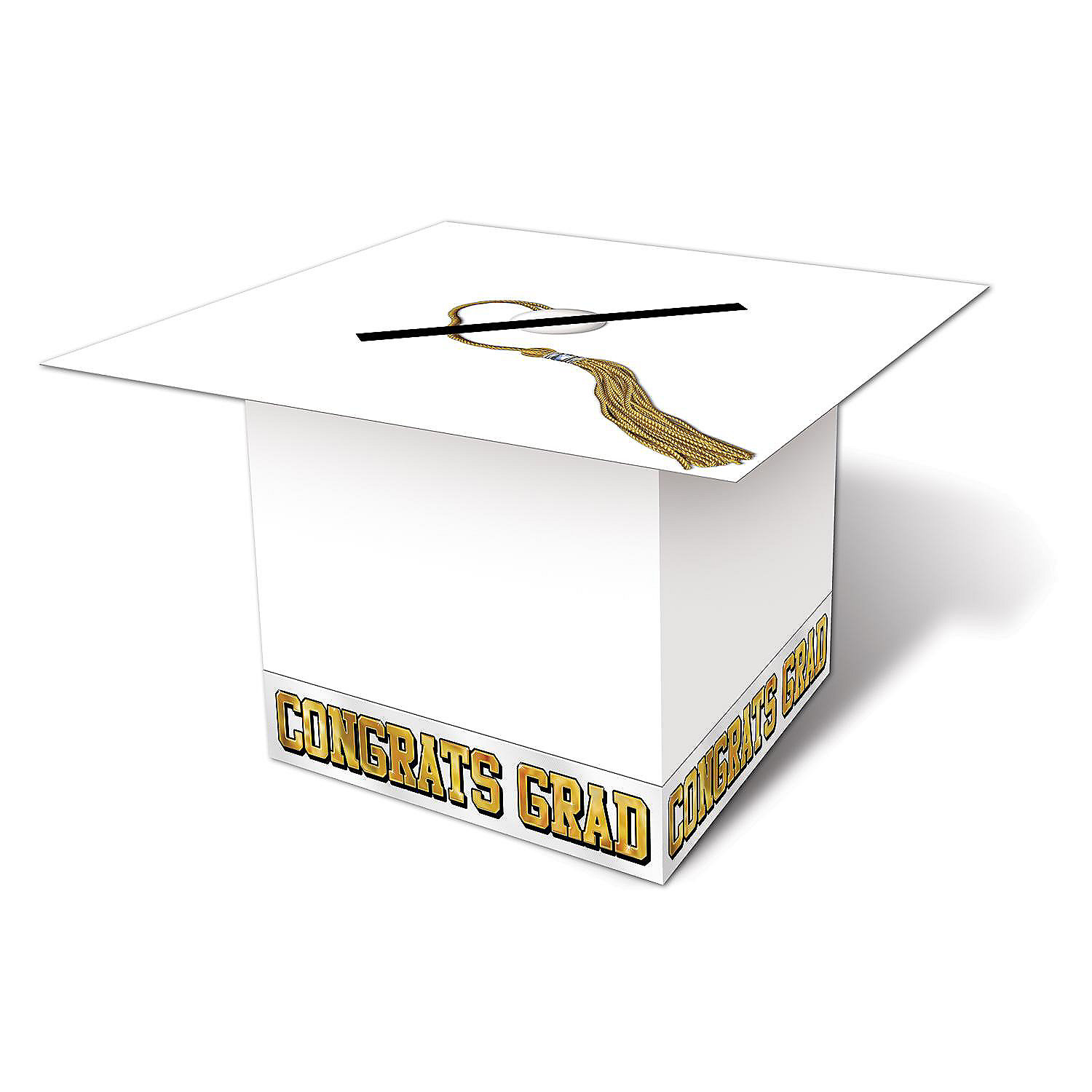 Beistle - Grad Cap Card Box - White - 6 Pack | Oriental Trading