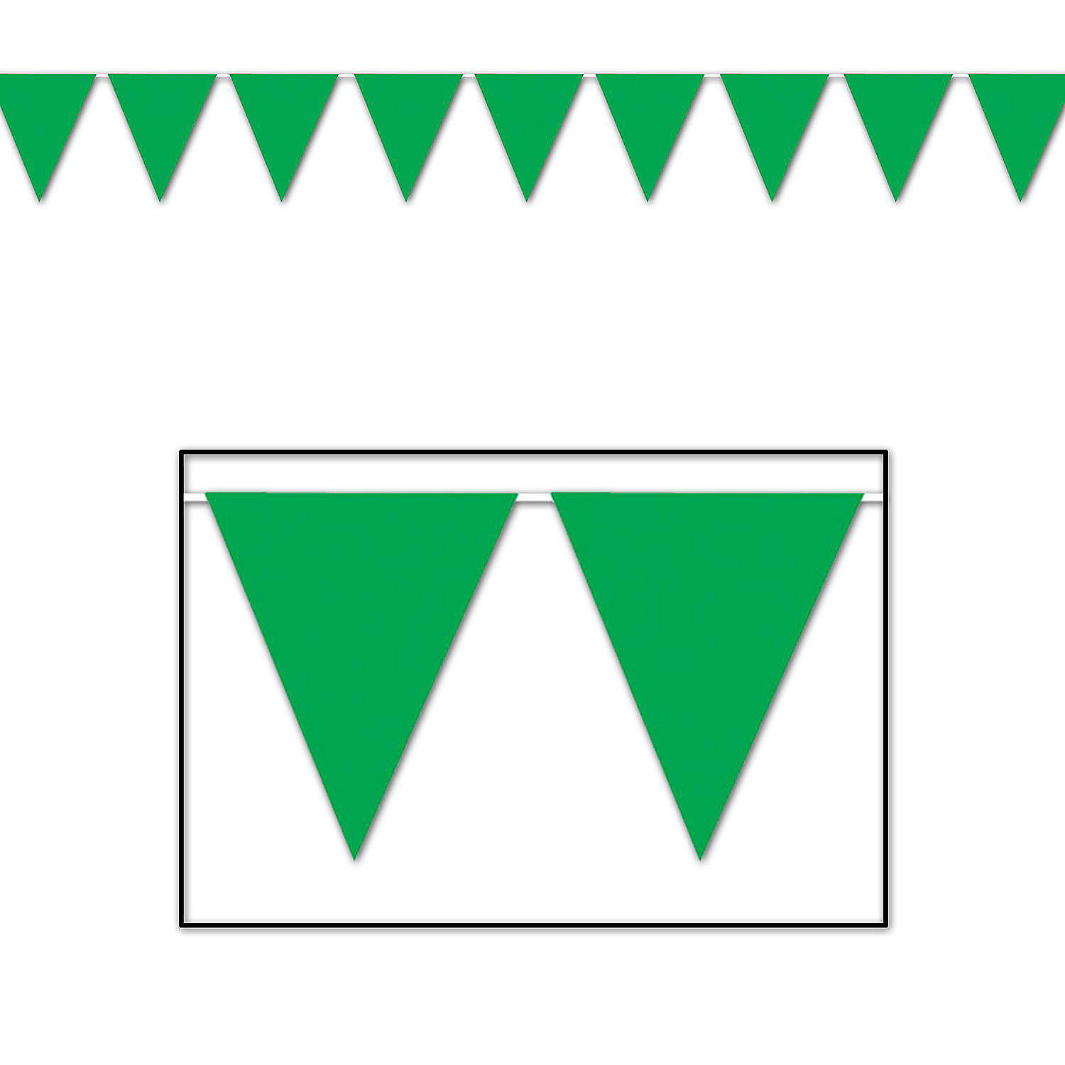 Beistle - Green Pennant Banner - 12 Pack | Oriental Trading