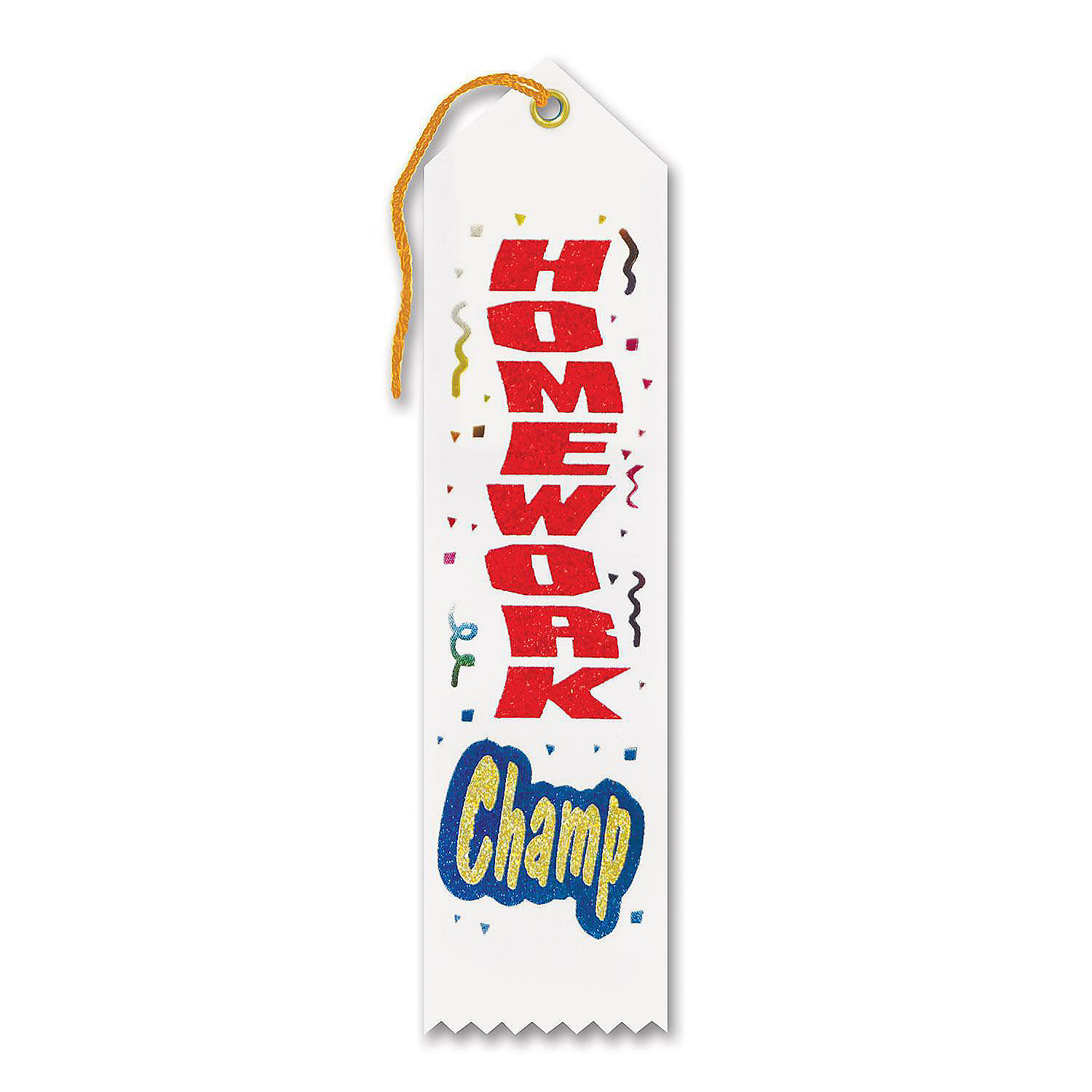 Beistle - Homework Champ Award Ribbon - 6 Pack | Oriental Trading