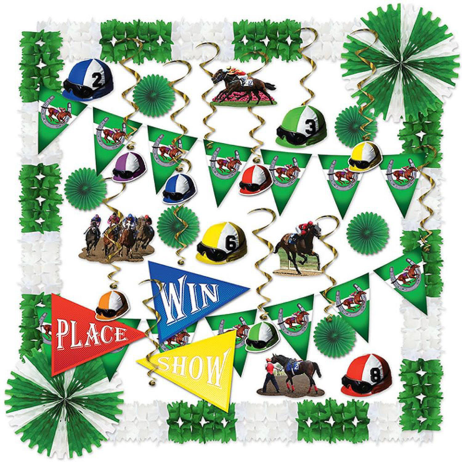 Beistle - Horse Racing Decorating Kit - 1 Pack