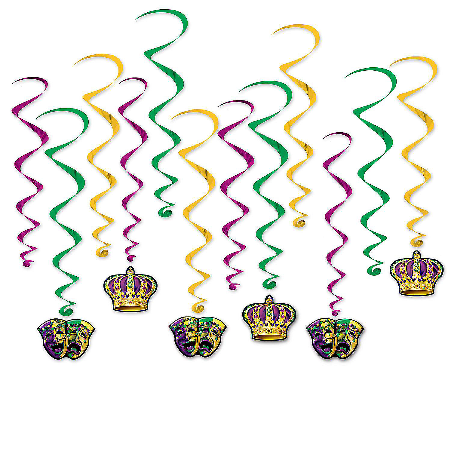 Beistle - Mardi Gras Whirls - 6 Pack | Oriental Trading