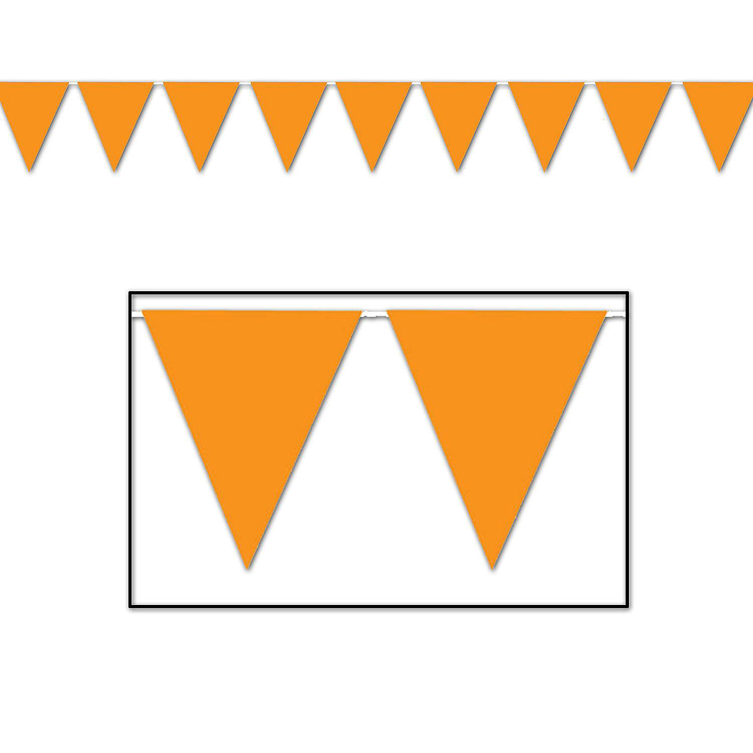 Beistle - Orange Pennant Banner - 12 Pack | Oriental Trading
