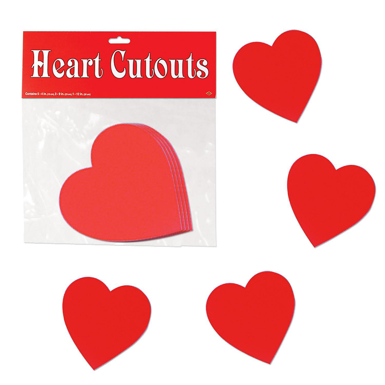 Beistle - Pkgd Printed Heart Cutouts - 24 Pack | Oriental Trading