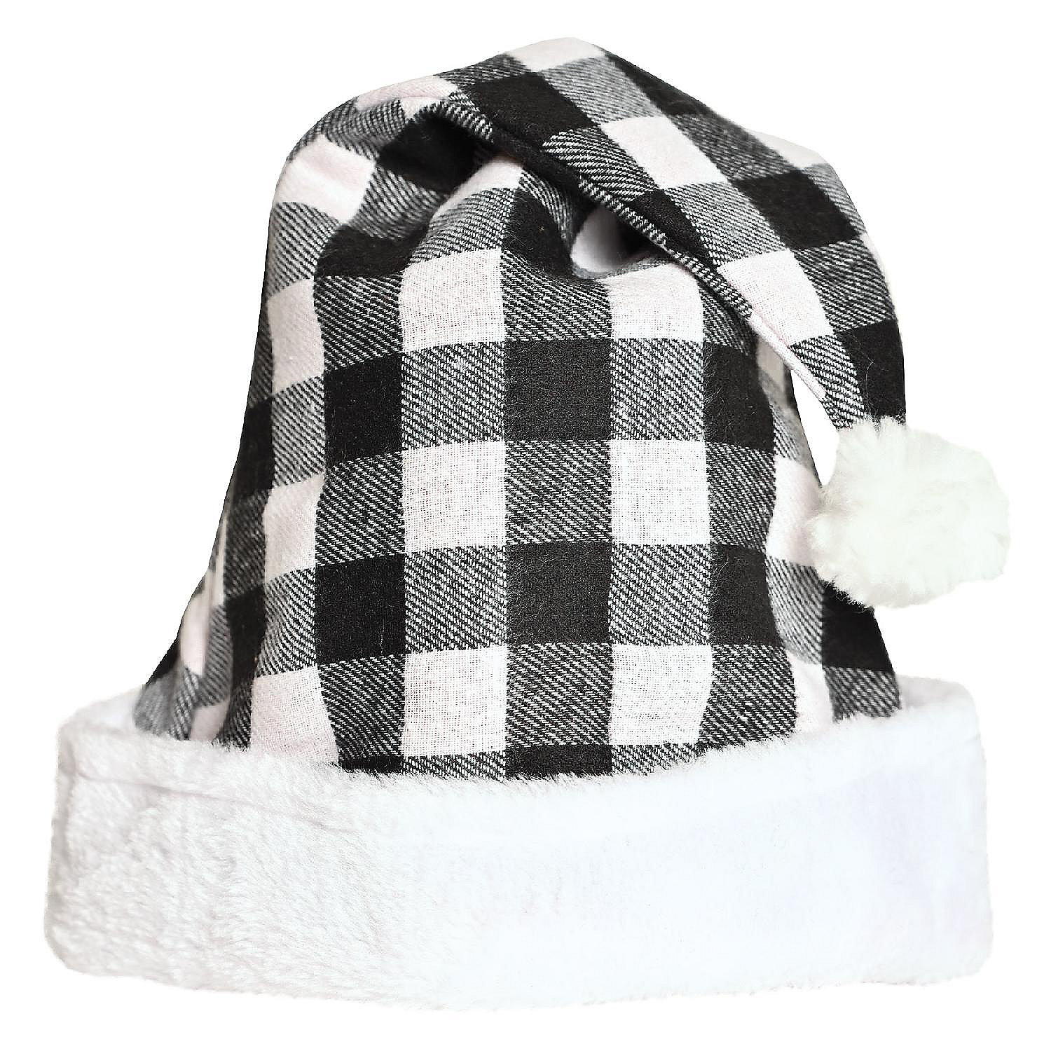 Beistle - Plaid Santa Hat - White - 12 Pack | Oriental Trading