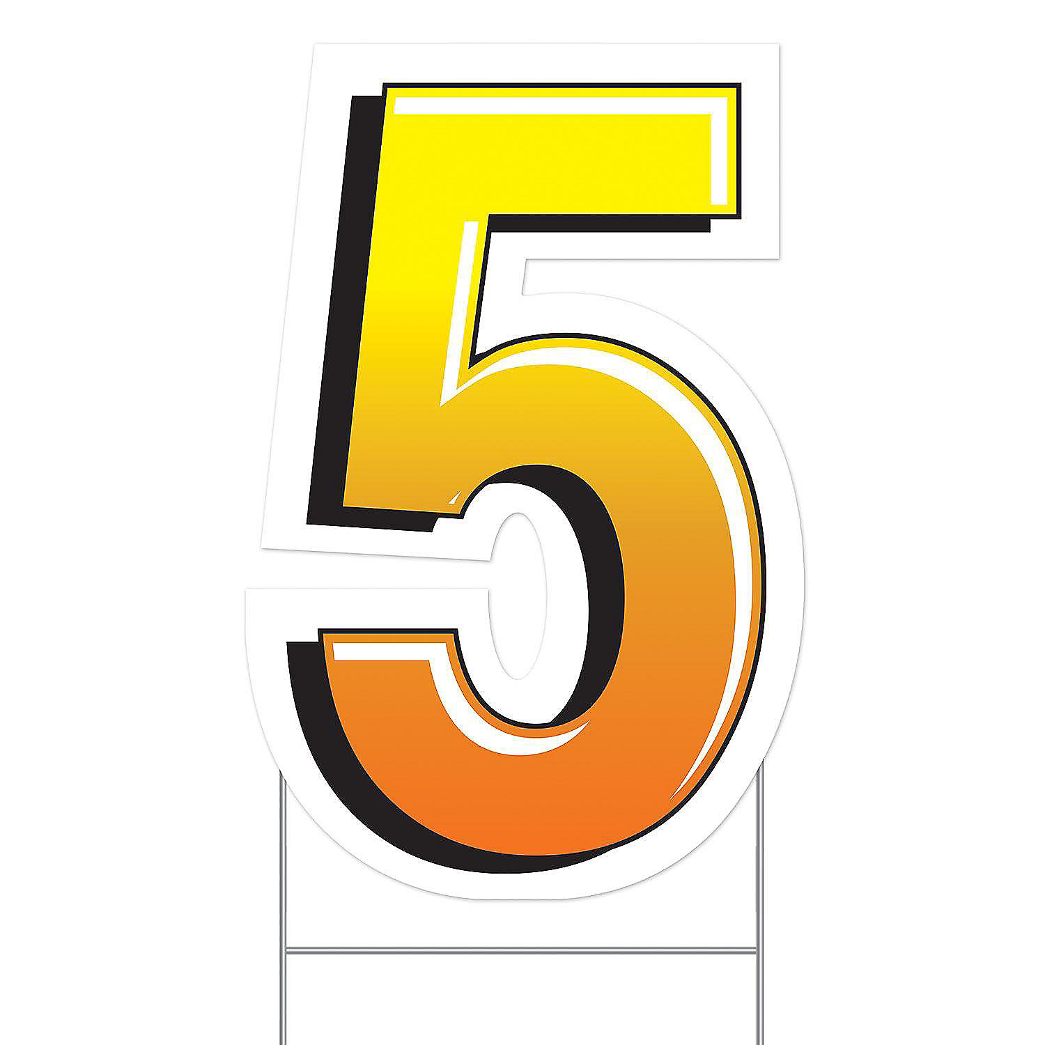 Beistle - Plastic "5" Yard Sign - 3 Pack | Oriental Trading