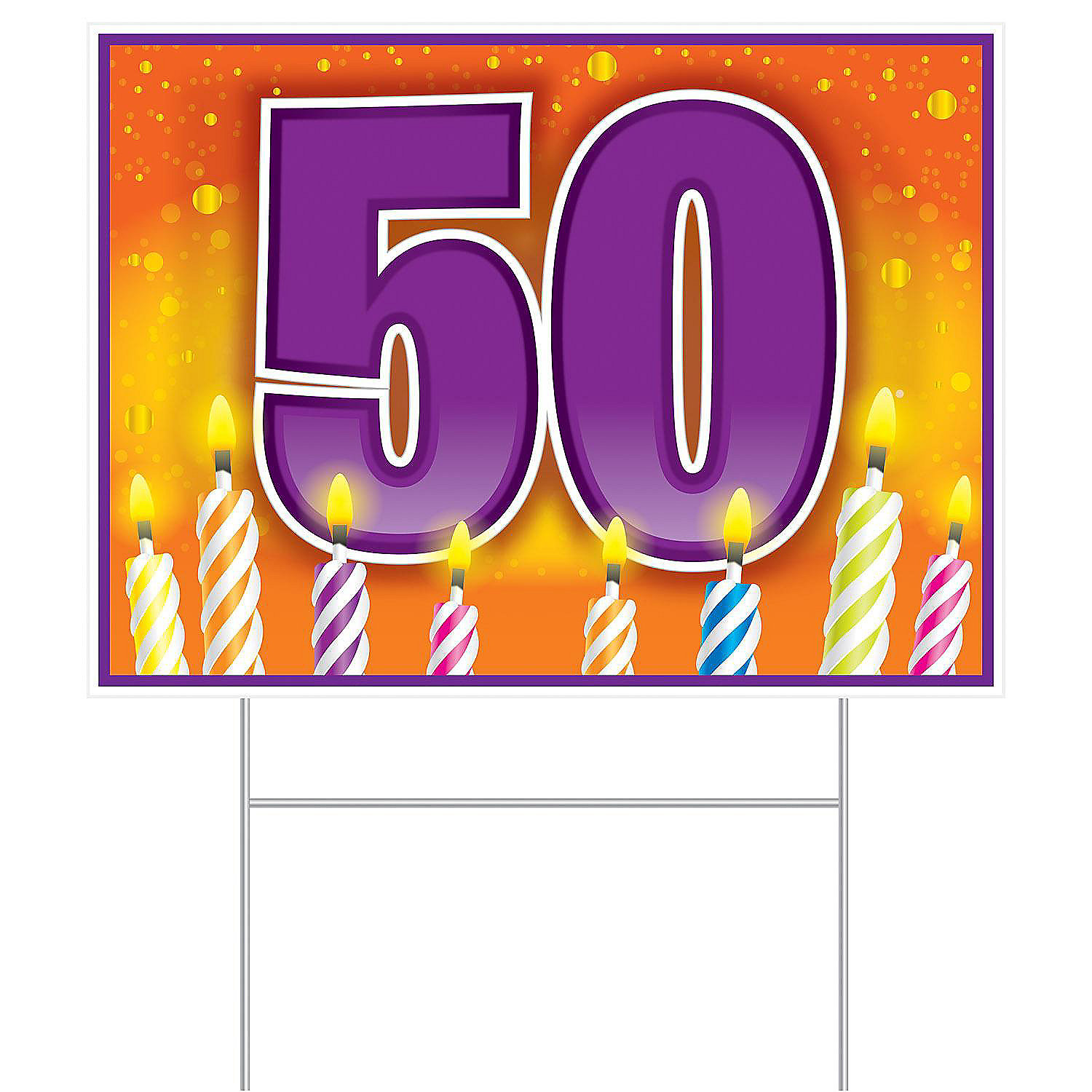 Beistle - Plastic "50" Birthday Yard Sign - 6 Pack | Oriental Trading