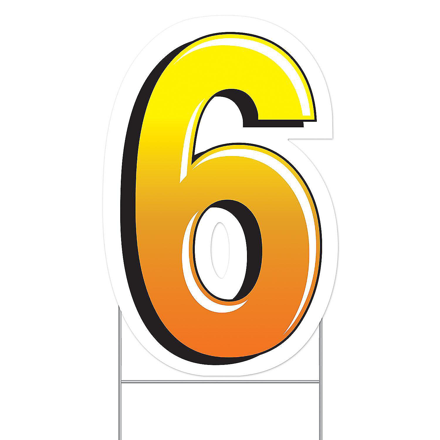 Beistle - Plastic "6" Yard Sign - 3 Pack | Oriental Trading