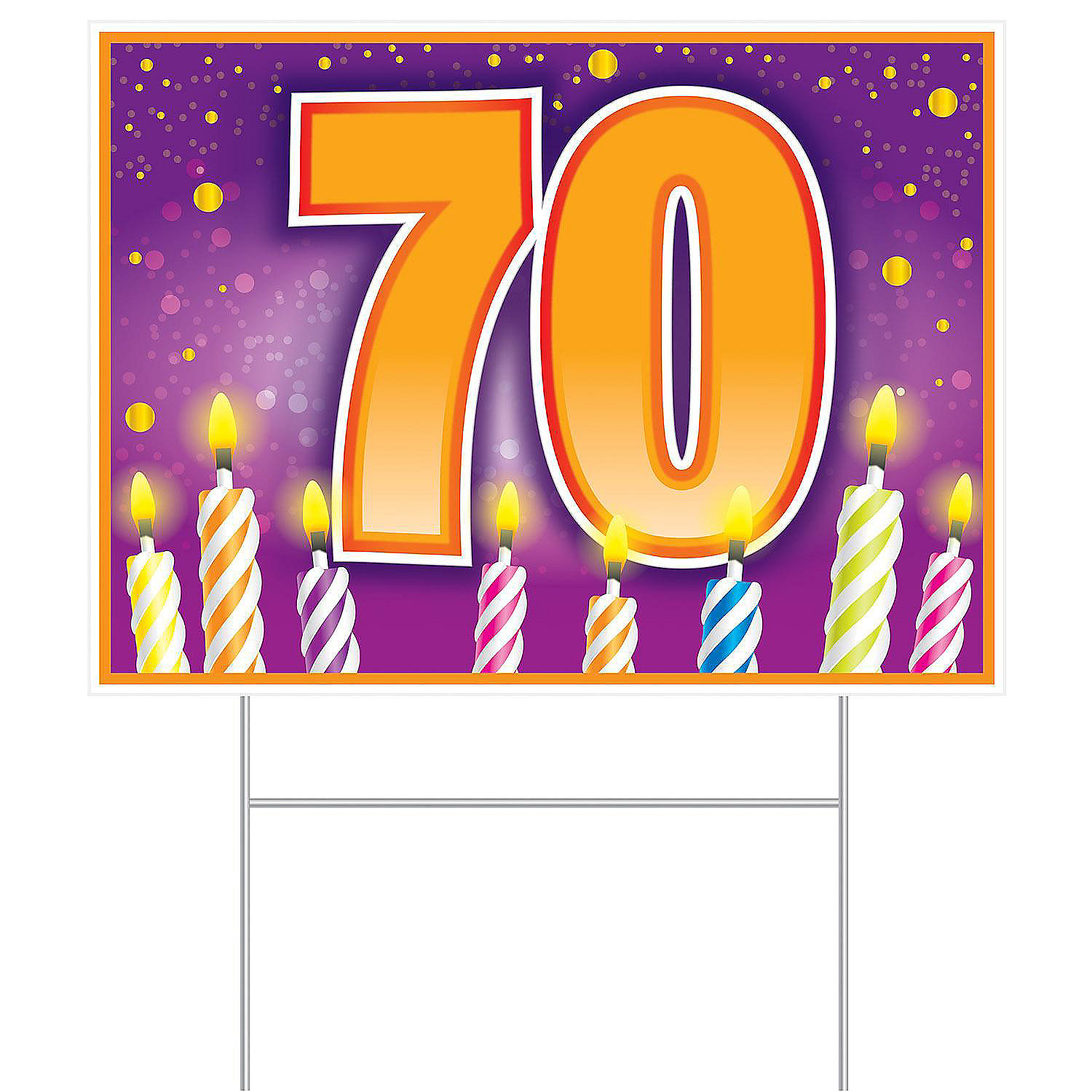 Beistle - Plastic "70" Birthday Yard Sign - 6 Pack | Oriental Trading