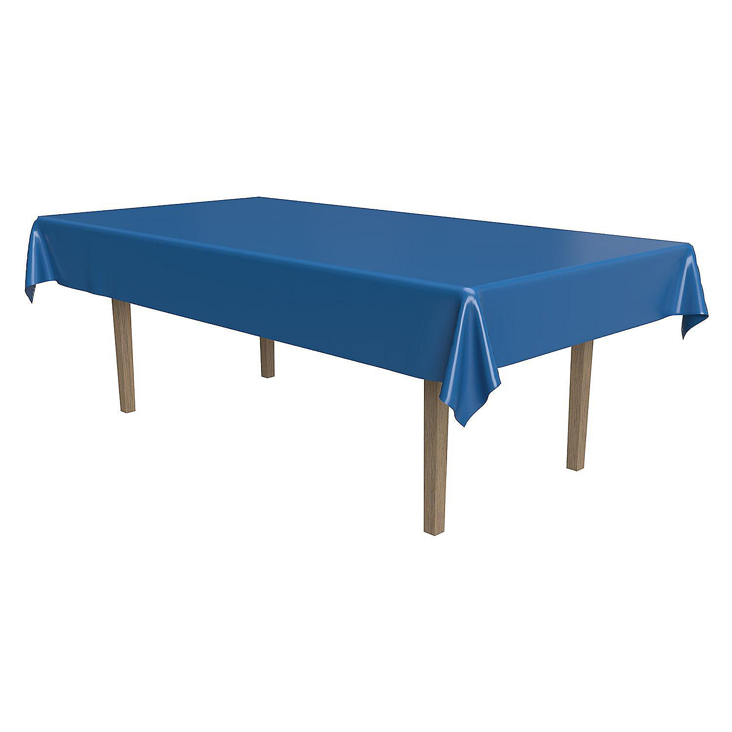 Beistle - Plastic Rectangular Tablecover - Medium Blue - 12 Pack ...