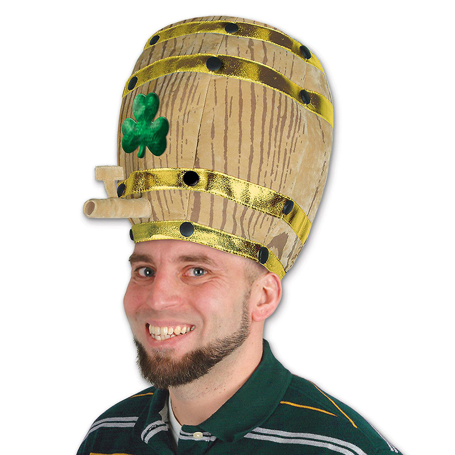 Beistle - Plush Shamrock Beer Barrel Hat - 6 Pack | Oriental Trading