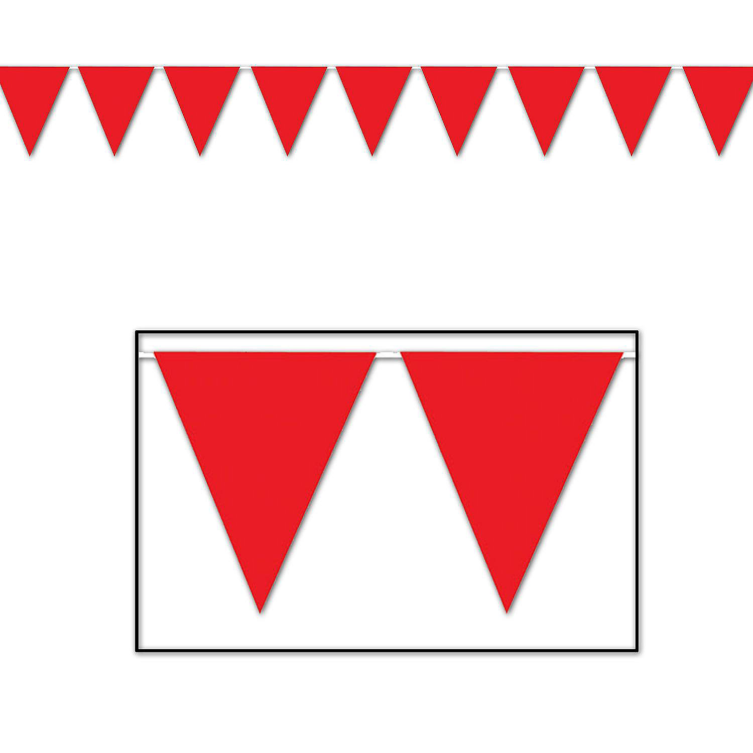 Beistle - Red Pennant Banner - 12 Pack | Oriental Trading