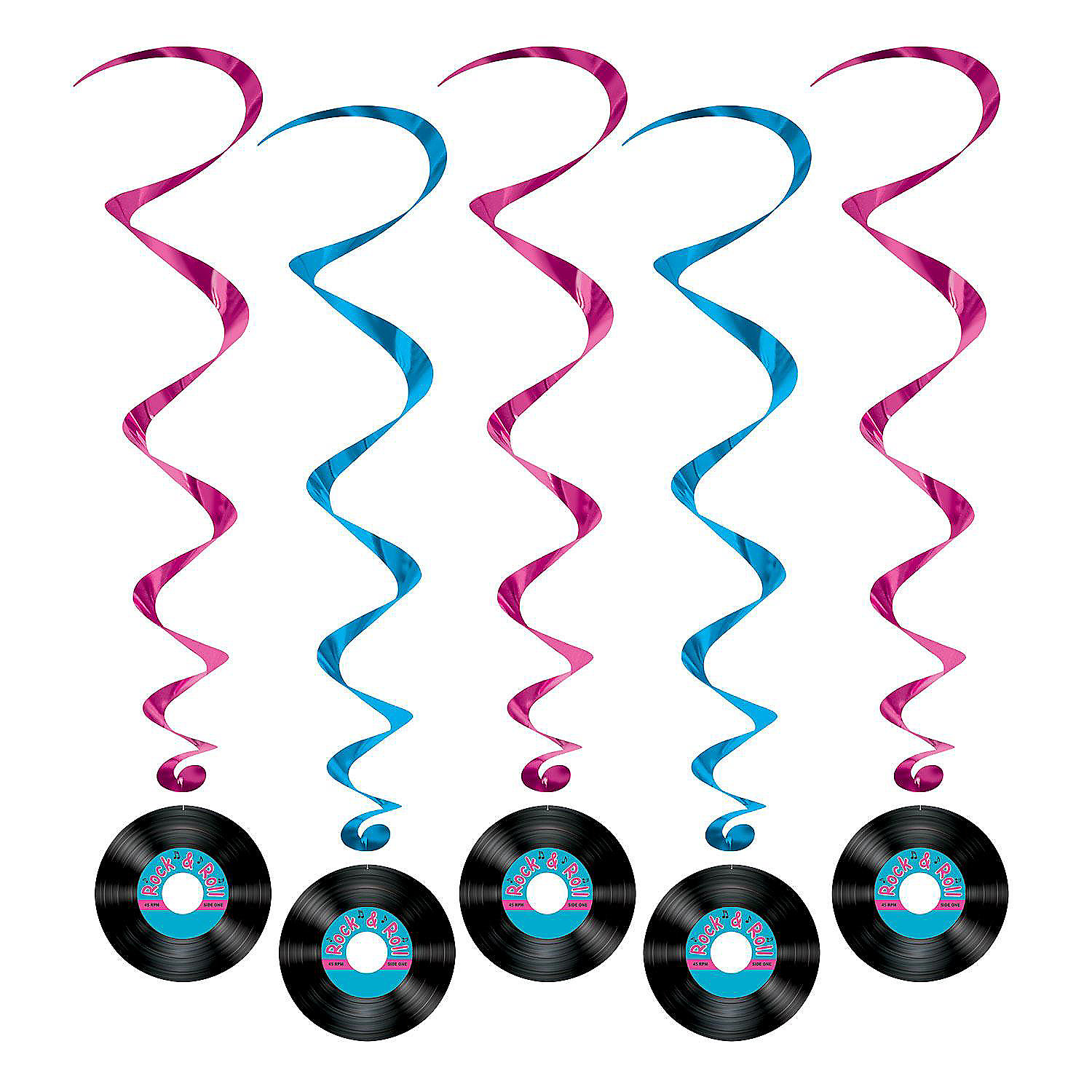 Beistle - Rock & Roll Record Whirls - 6 Pack | Oriental Trading