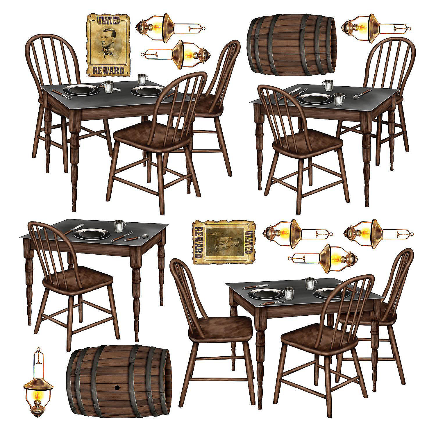 Beistle - Saloon Table Props - 12 Pack | Oriental Trading